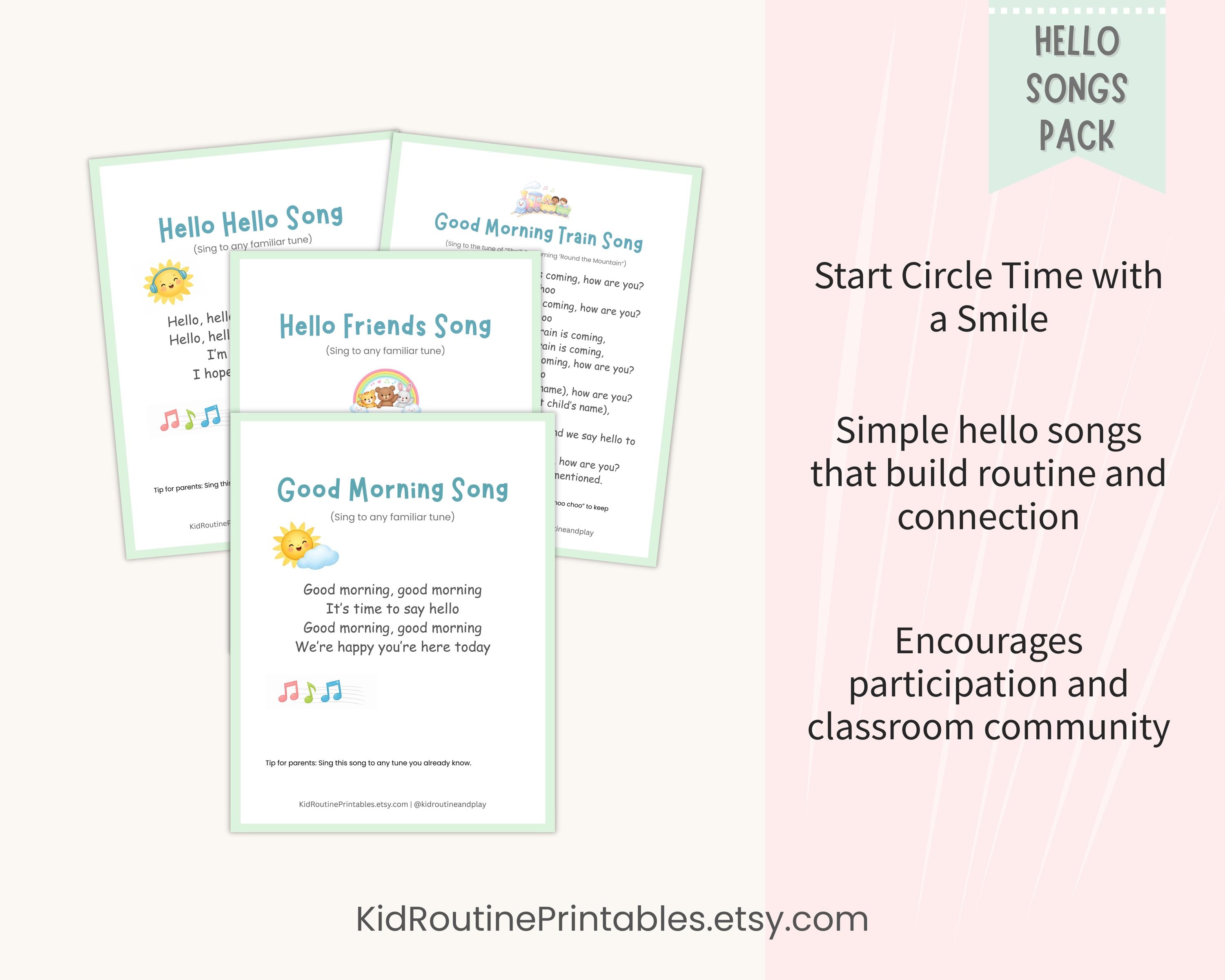 Circle Time Bundle for Preschool & Daycare, Visual Schedule Activities ...