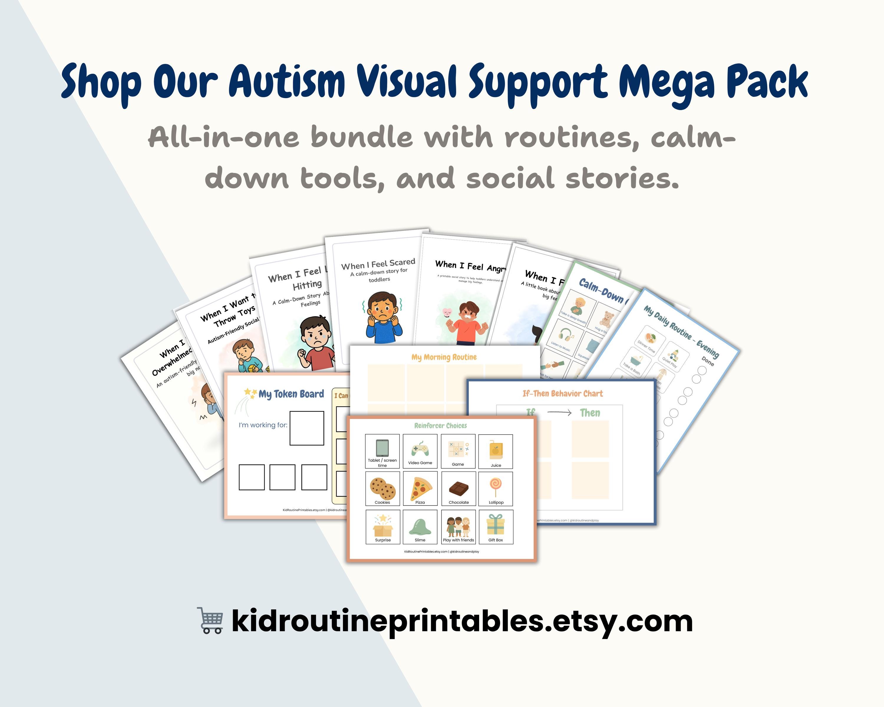 Printable Token Board Kit Behavior Support Visuals for Kids Reward ...