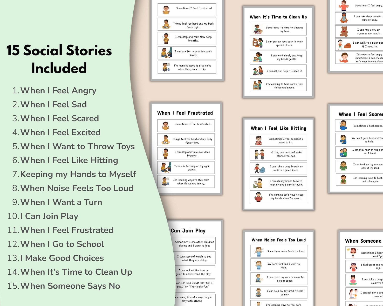 Autism Social Stories Bundle | Occupational Therapy Visual Supports ...