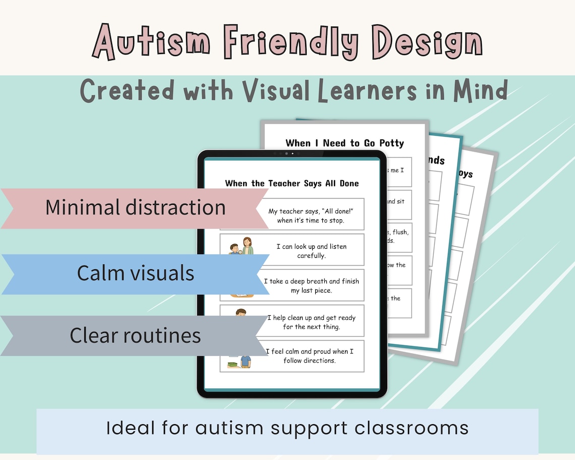 Social Stories Printable Bundle for Toddlers, Autism Classroom ...