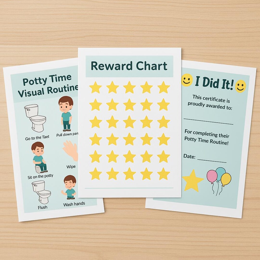 Potty Time Visual Routine Kit – Printable Toilet Training Chart ...