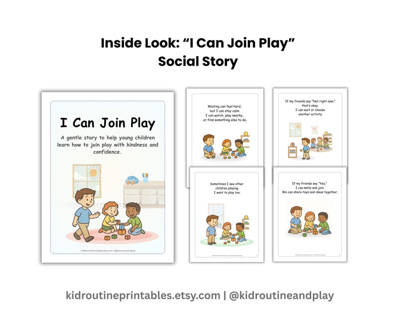 I Can Join Play Social Story, Autism Social Skills Story, Join in Play ...