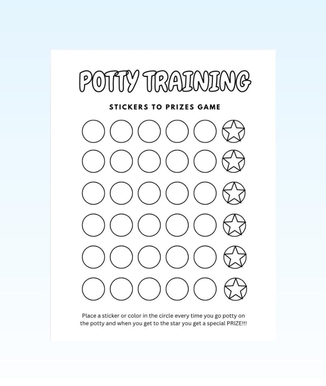 Potty Training Prize Chart - Etsy