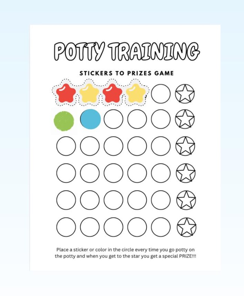 Potty Training Prize Chart - Etsy