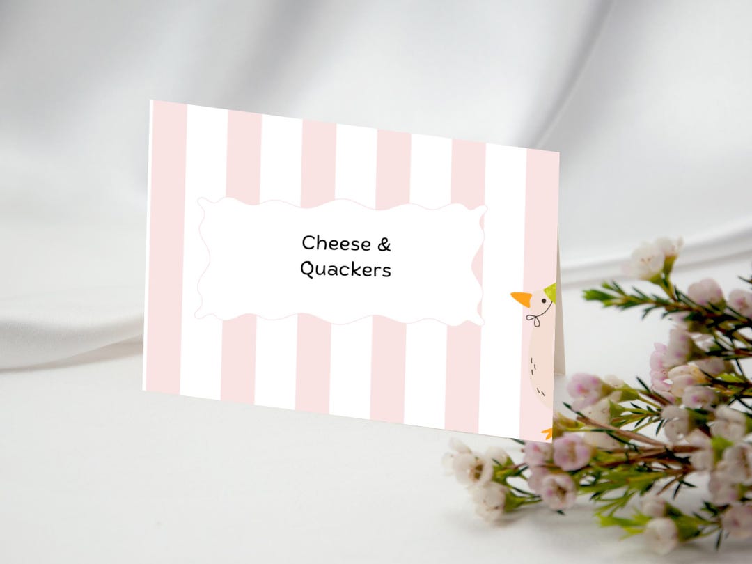 One Silly Goose Food Label, Silly Goose Birthday Food Labels, Pink ...