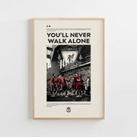 Liverpool FC Legends Football Poster Doodle Text YNWA Print Wall Art ...