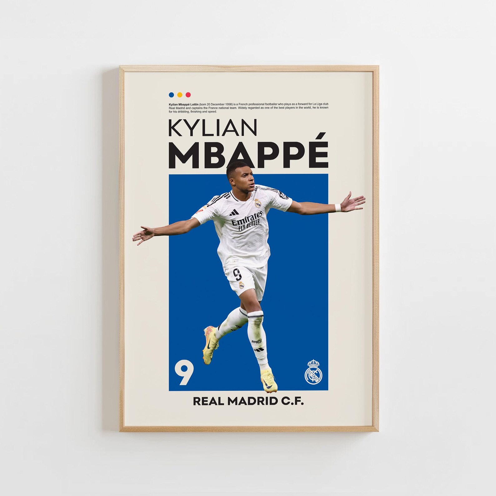 Kylian Mbappe Poster, Real Madrid Poster, Kylian Mbappe Print, Gift ...