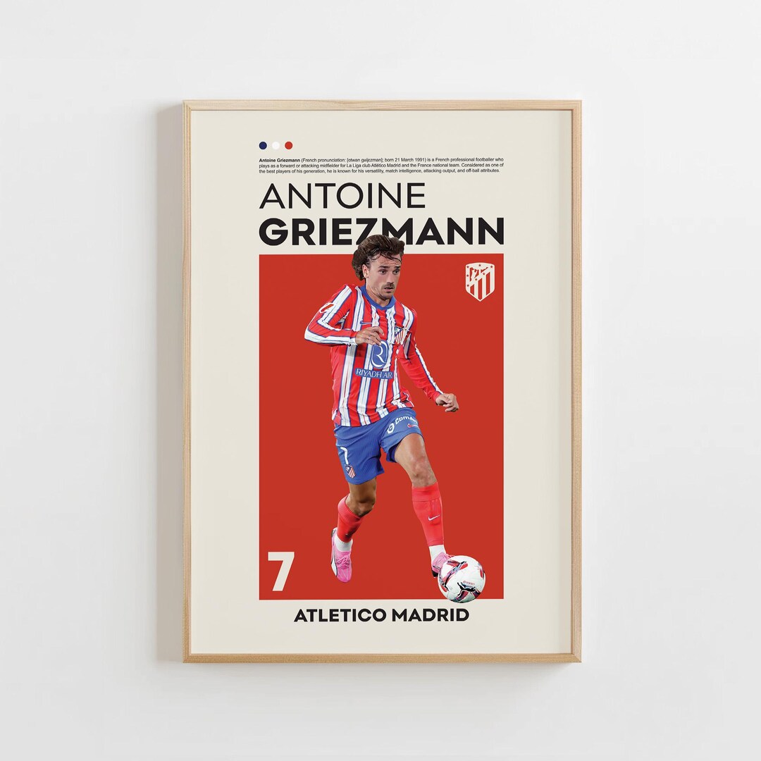 Antoine Griezmann Poster, Atletico Madrid Poster, Antoine Griezmann ...