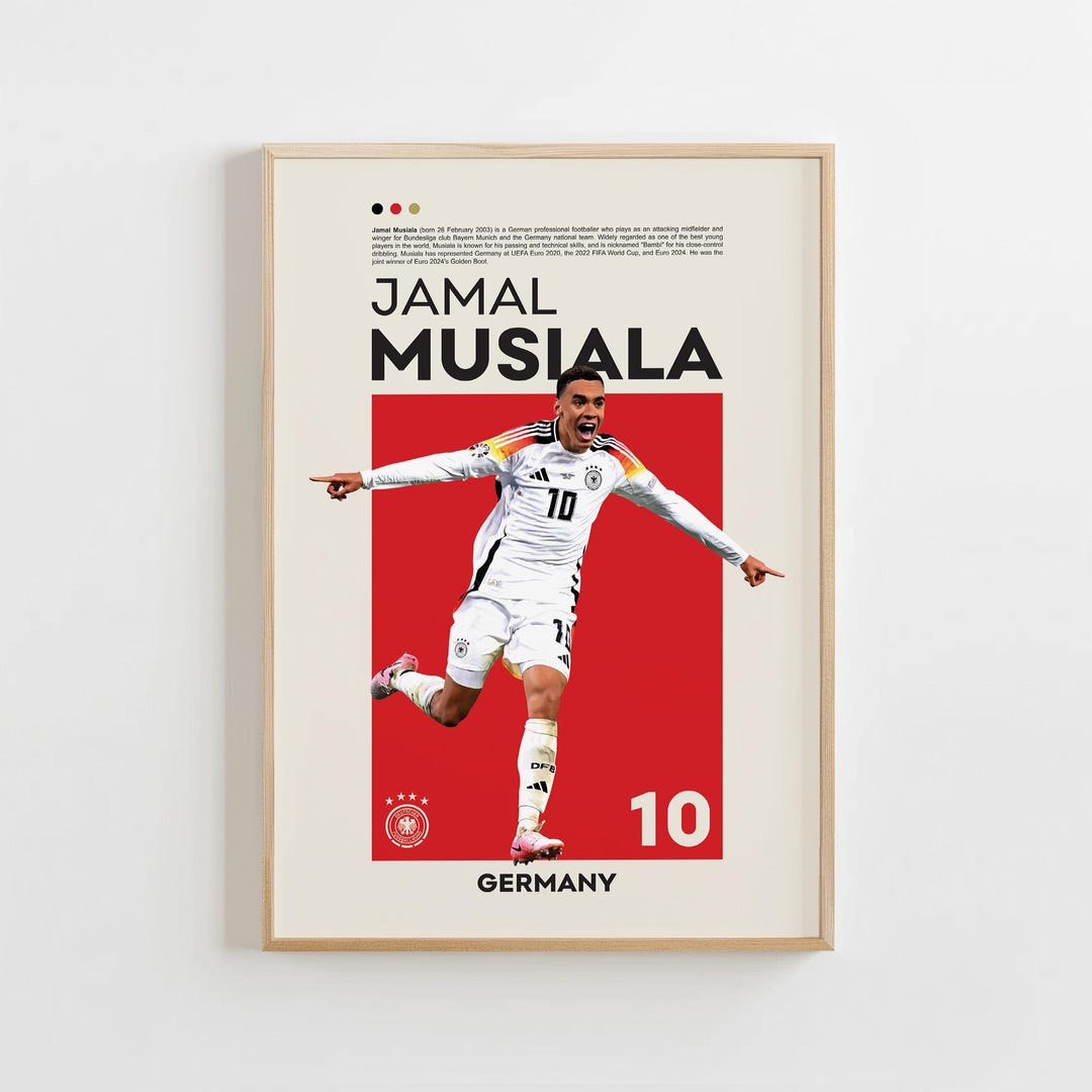 Jamal Musiala Poster, Germany Poster, Jamal Musiala Print, Gift Poster ...
