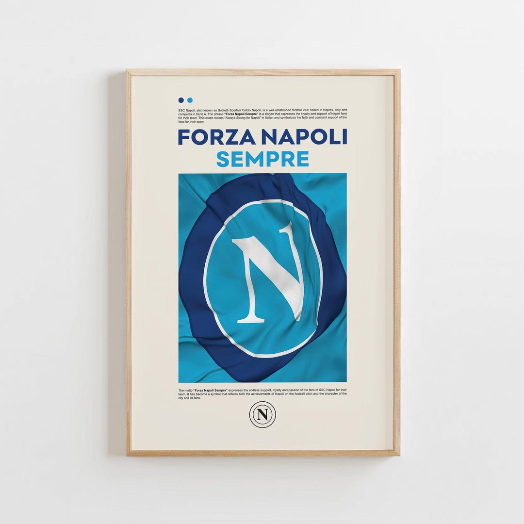 Napoli Poster, Forza Napoli Sempre Poster, Decor of Napoli Fun, Napoli ...
