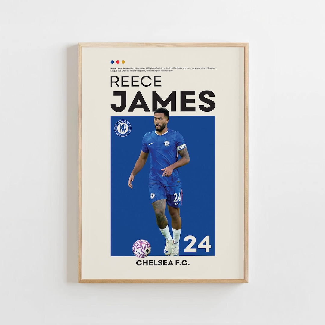 Reece James Poster, Chelsea Poster, Reece James Print, Gift Poster ...