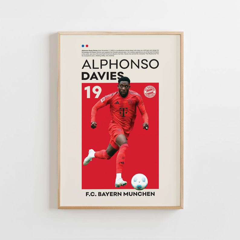 Alphonso Davies Poster, Football Fan Gift (digital Download) - Etsy