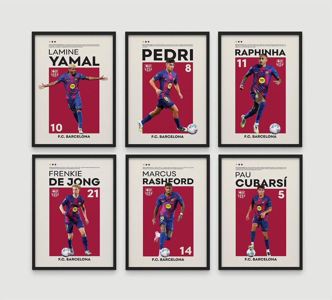 Lamine Yamal, Pedri, Raphinha, Frenkie De Jong, Marcus Rashford, Pau ...