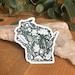 Green Wisconsin State Sticker, Nature Design Sticker - Etsy