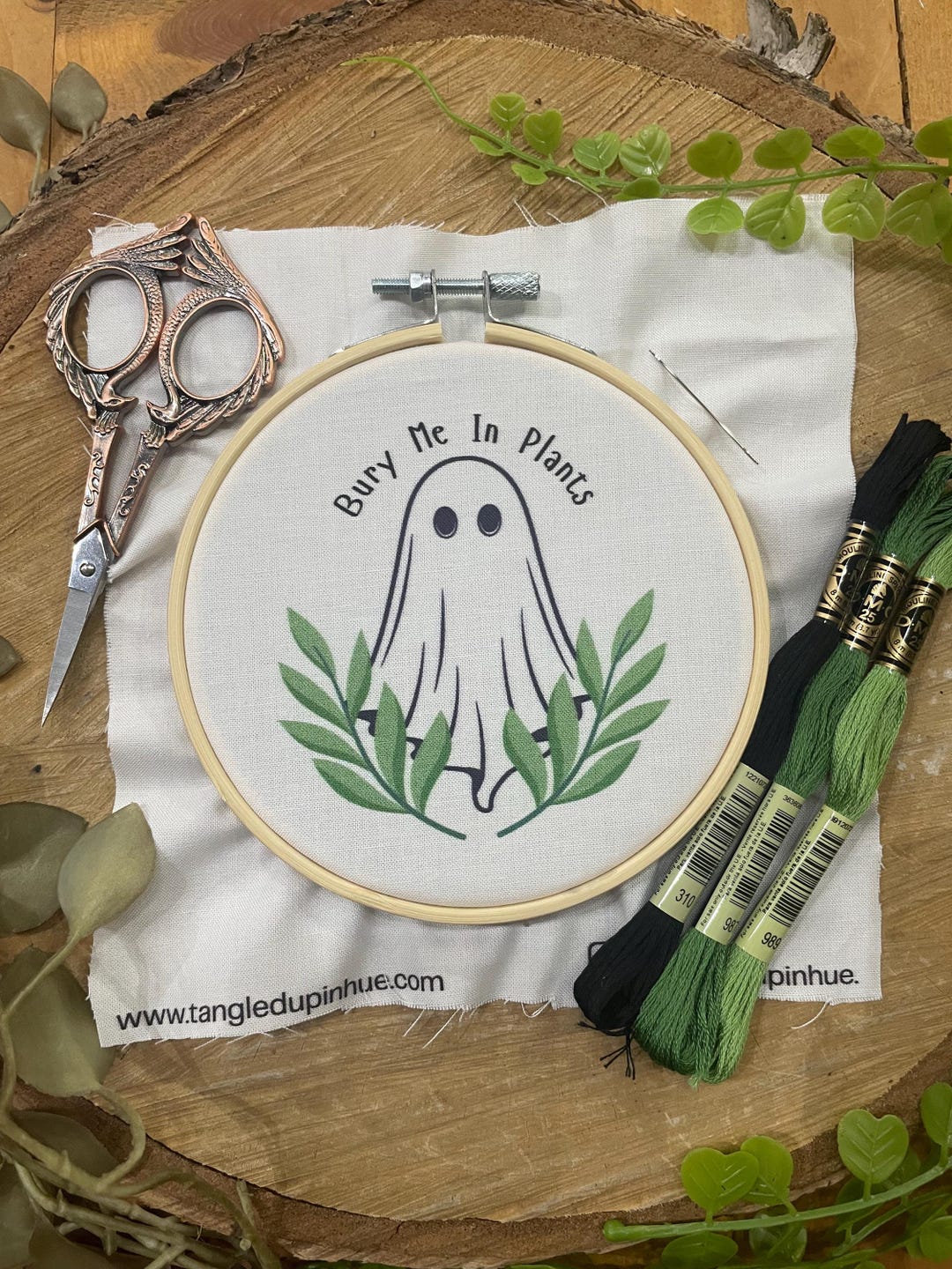 DIY Stitch Kit - Bury Me in Plants, Easy Embroidery Kit, Plant Lover ...