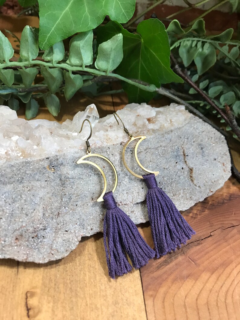 Moon Tassel Earring DIY Kit Jewelry DIY Kit Moon Earring - Etsy