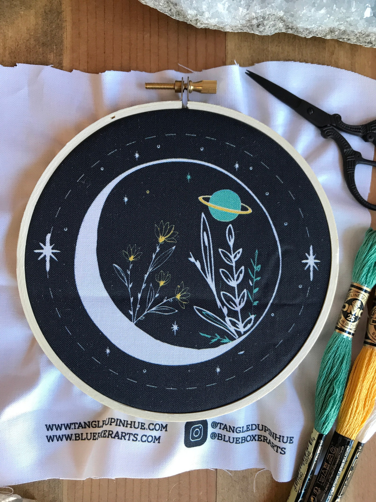 Celestial DIY Stitch Kit Embroidery Kit Moon Kit Easy Craft | Etsy