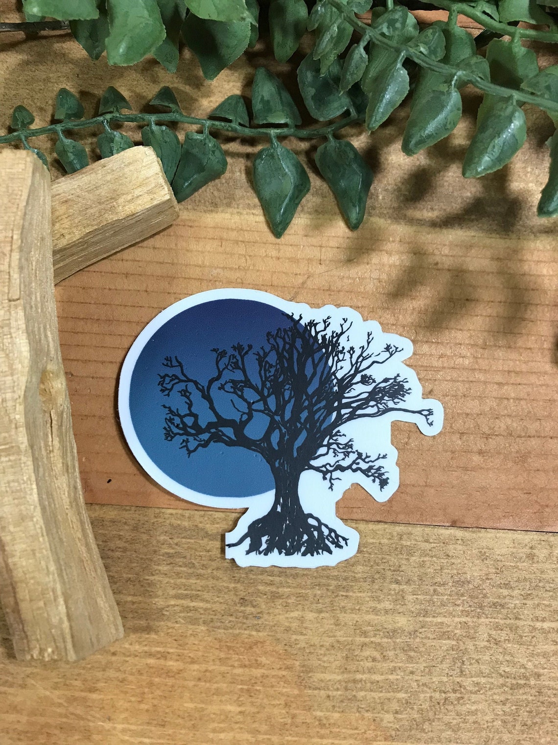 Perry Tree Sticker Moon Tree Sticker - Etsy