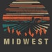 Midwest Farm Landscape Art Print, Modern Graphic Design - Etsy