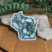 Green Wisconsin State Sticker, Nature Design Sticker - Etsy