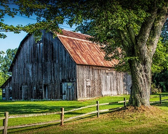 Northern Michigan Barn Photo | Farm | Scenic Photography | Snowy ...
