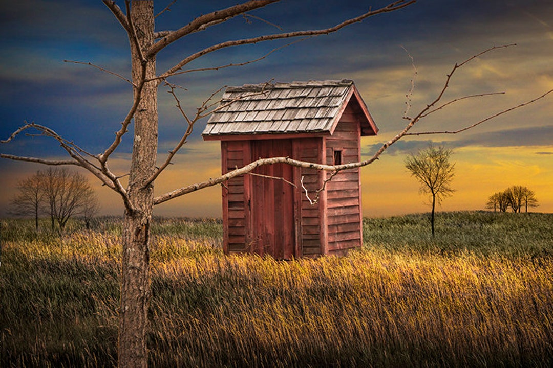 Vintage Red Outhouse in Southwest Michigan by Historical Country ...