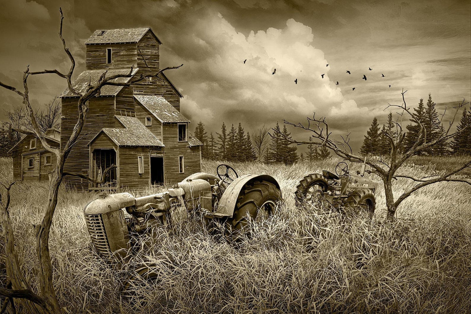 Prairie Tractor Fine Art Photograph: Americana Landscape Wall Decor - Etsy