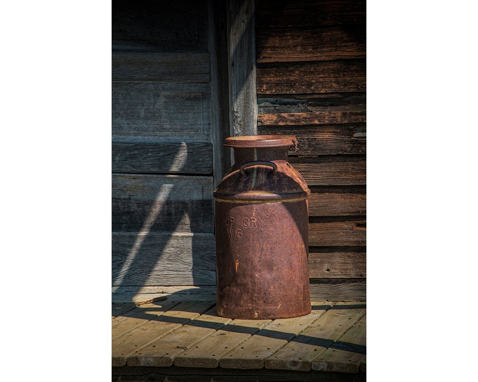 Rustic Farmhouse Decor Creamery Milk Can Dairy Can Photo | Etsy