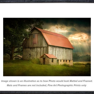 American Flag Barn Print: Rustic Farm Landscape Photography - Etsy