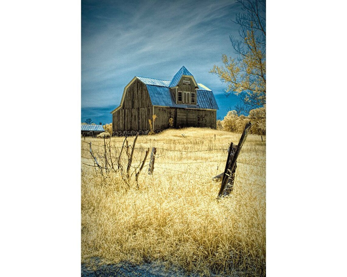 Rural Farm Wood Barn Farm Landscape Country Scene Michigan | Etsy