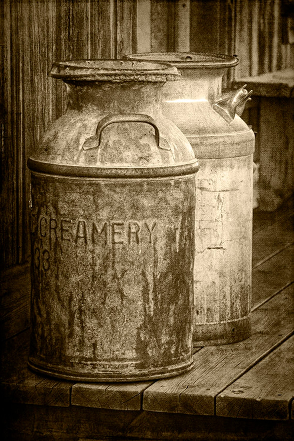 Rustic Farmhouse Decor Creamery Can Photograph Milk Can Art - Etsy