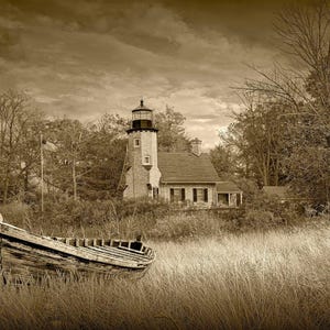 White River Lighthouse Station on the White River by Whitehall Michigan ...