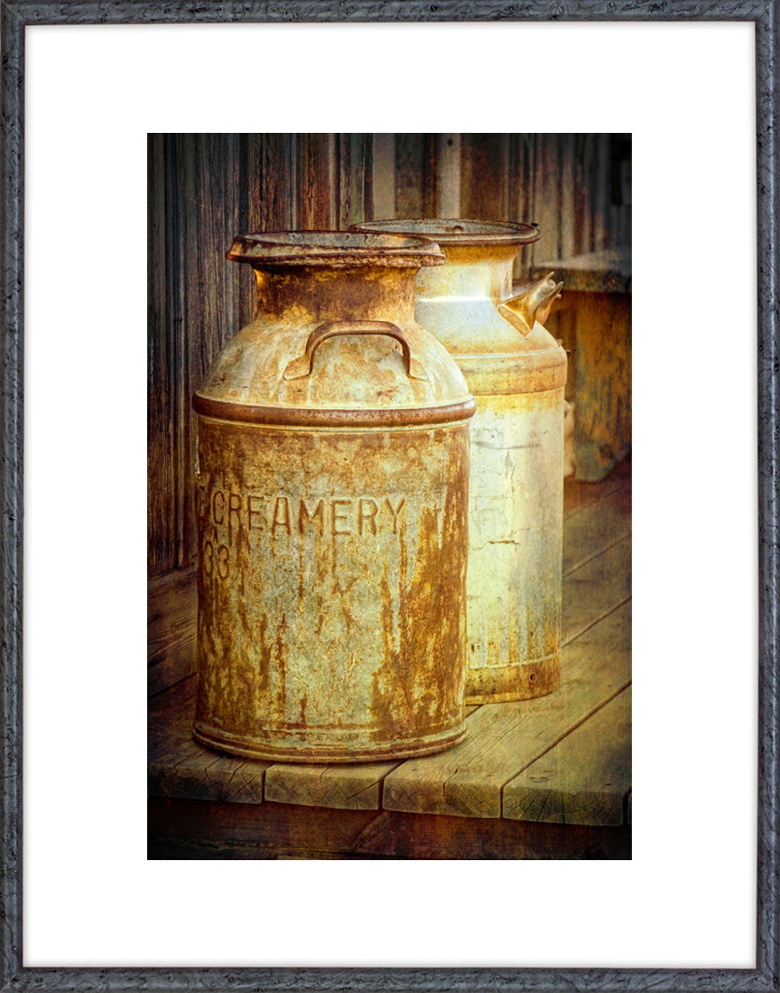 Rustic Farmhouse Decor Creamery Can Photograph Milk Can Art | Etsy