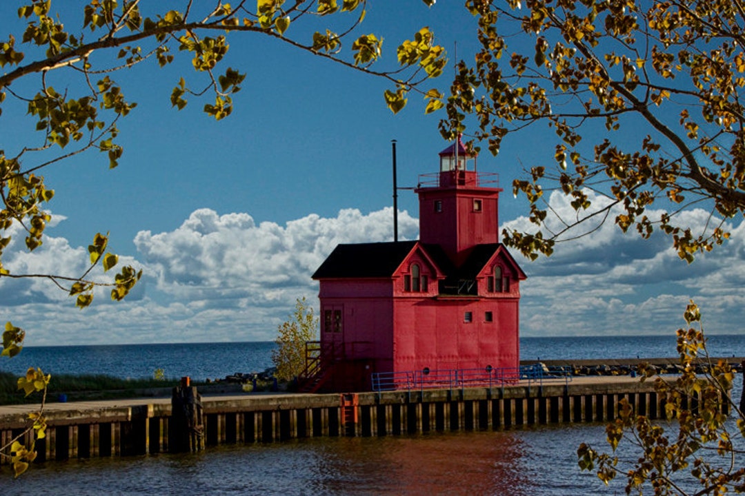 Big Red Lighthouse Photograph: Ottawa Beach, Holland Michigan Autumn ...