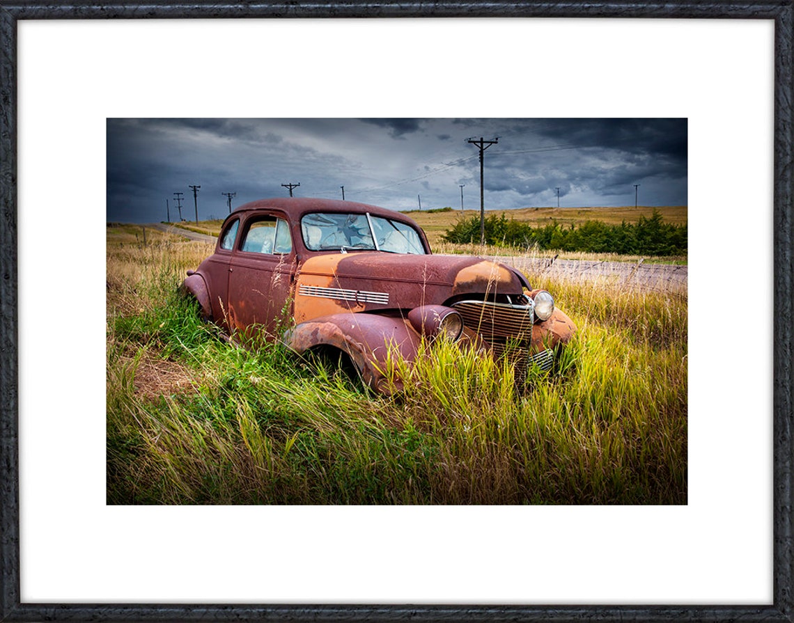 Abandoned Red Auto Vintage Car Photo Rusty Automobile | Etsy