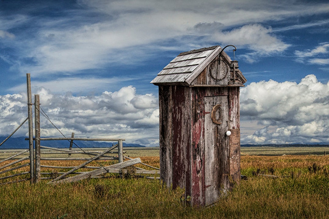 Vintage Outhouse Photograph: Western Landscape Art Print - Etsy