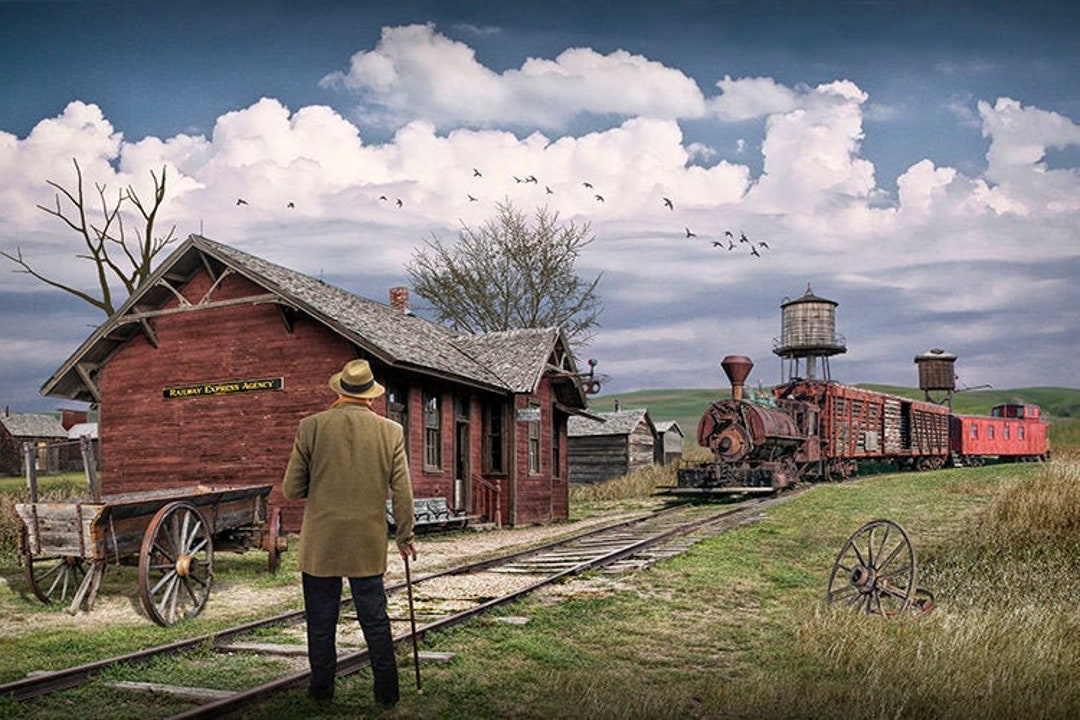 Railroad Train, Train Station, Vintage Train Depot, Steam Locomotive ...