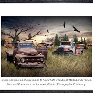 Auto Graveyard With Abandoned Cars and Trucks in A Rural Country ...