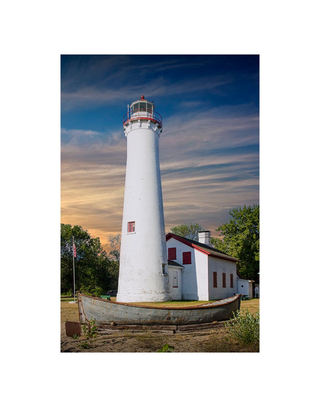Sturgeon Point Lighthouse Photograph: Lake Huron Nautical Seascape - Etsy