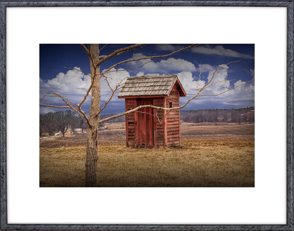 Old Red Rustic Wooden Outhouse in West Michigan Outhouse - Etsy