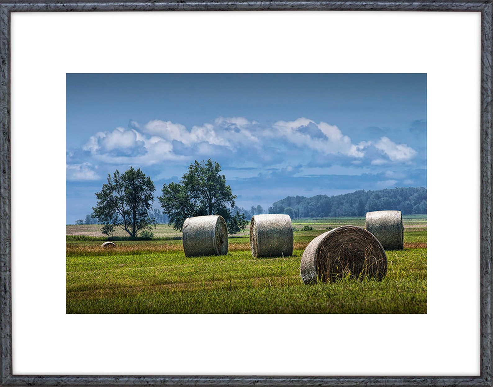Hay Bales in a Midwest Michigan Field Rustic Farmhouse Decor - Etsy