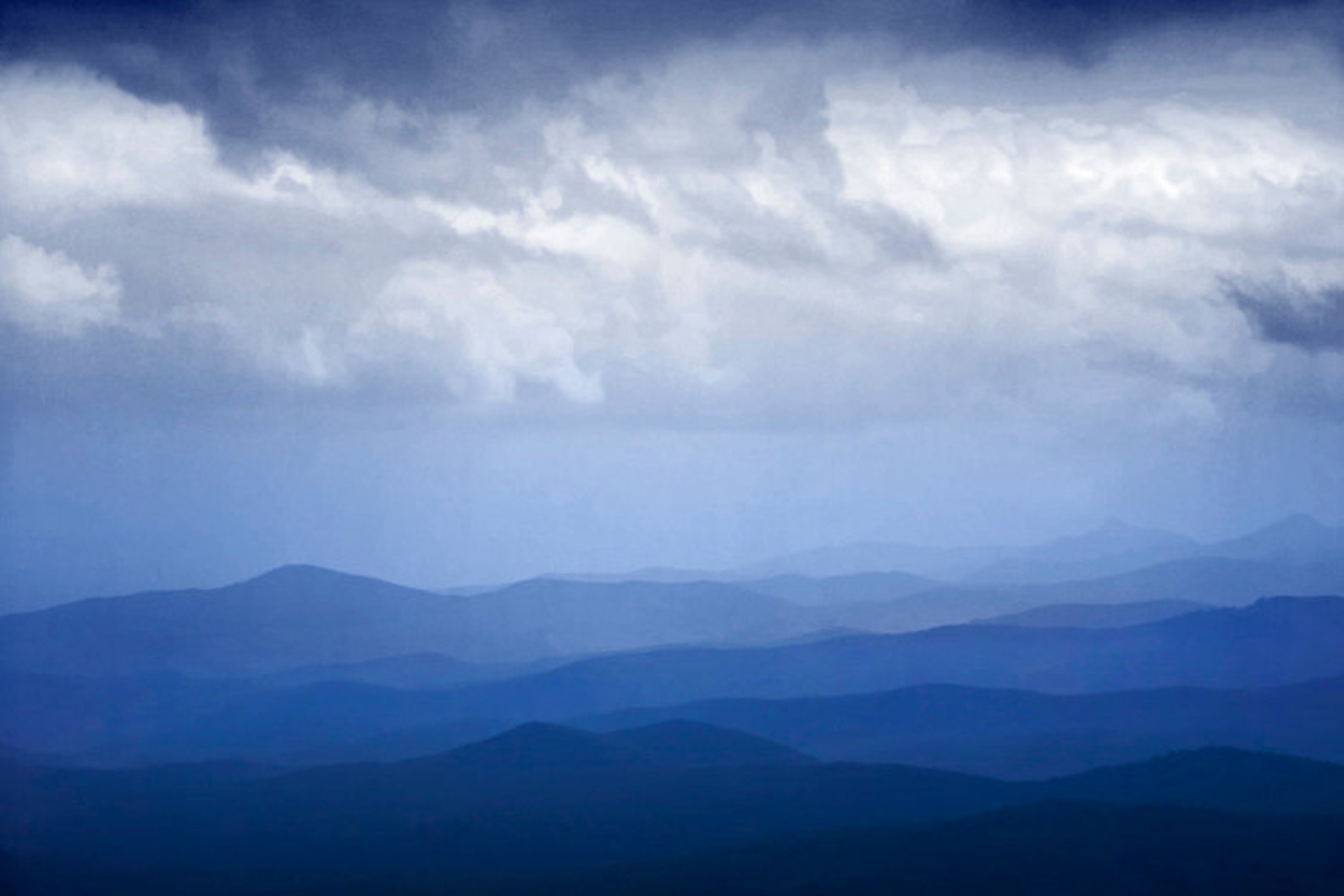 Blue Ridge Parkway Mountains and Cloud Formation in Virginia | Etsy