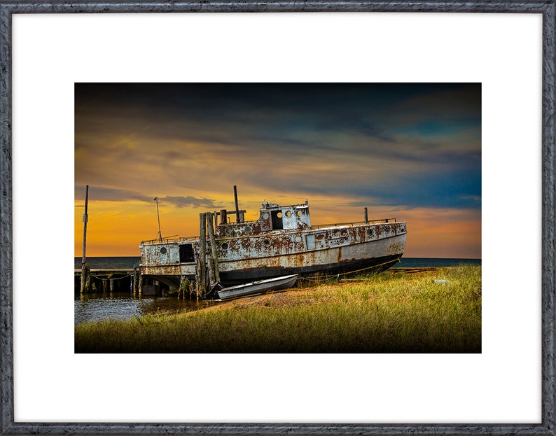 Abandoned Fishing Boat Lake Superior Sunset Whitefish Point | Etsy