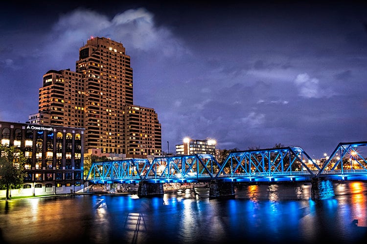 Night Skyline Blue