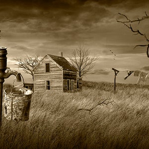 Rustic Farmhouse Sunset Photo: Americana Wall Art Print - Etsy Canada