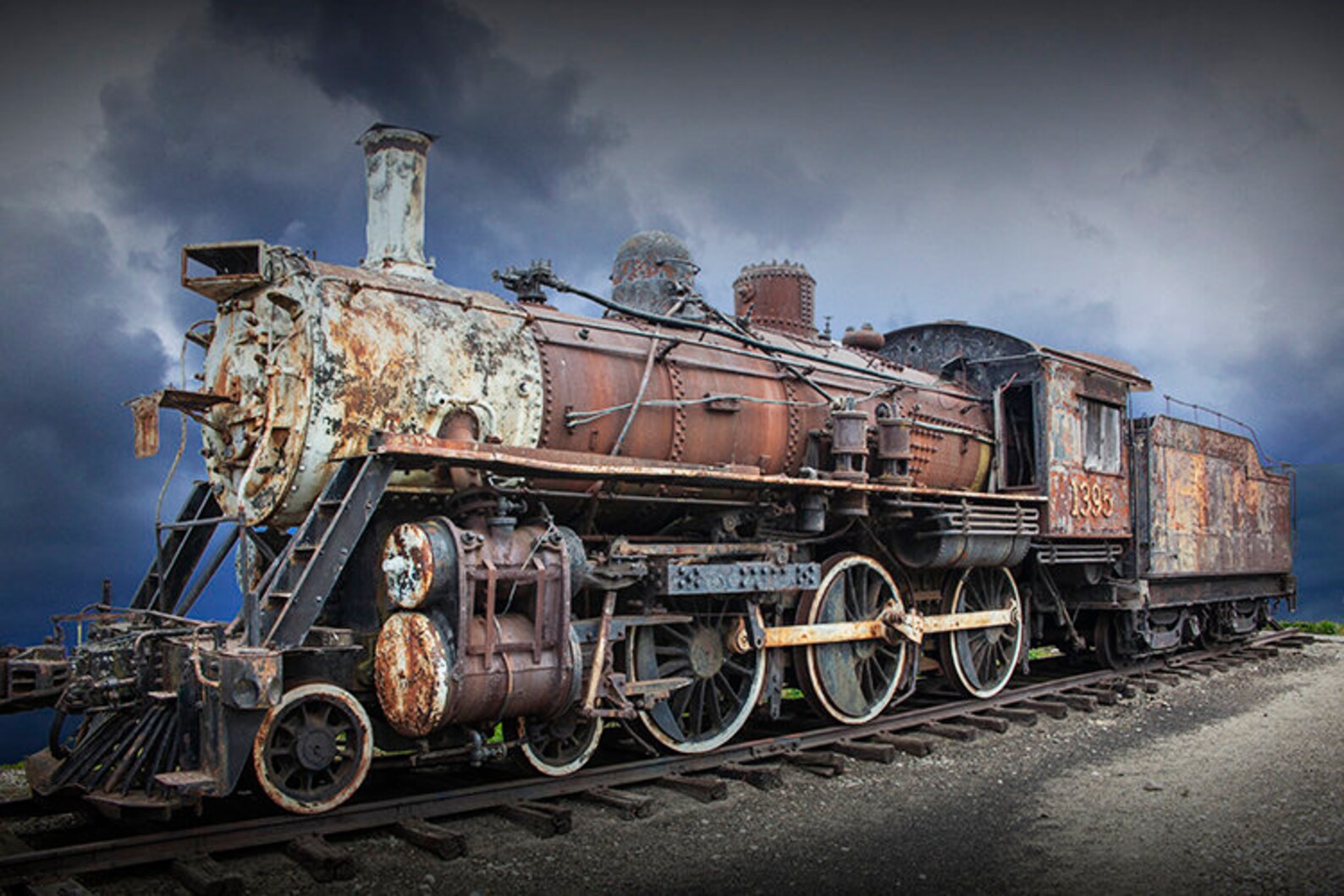 Locomotive Train Engine Photo Old Vintage Engine No.1395 - Etsy