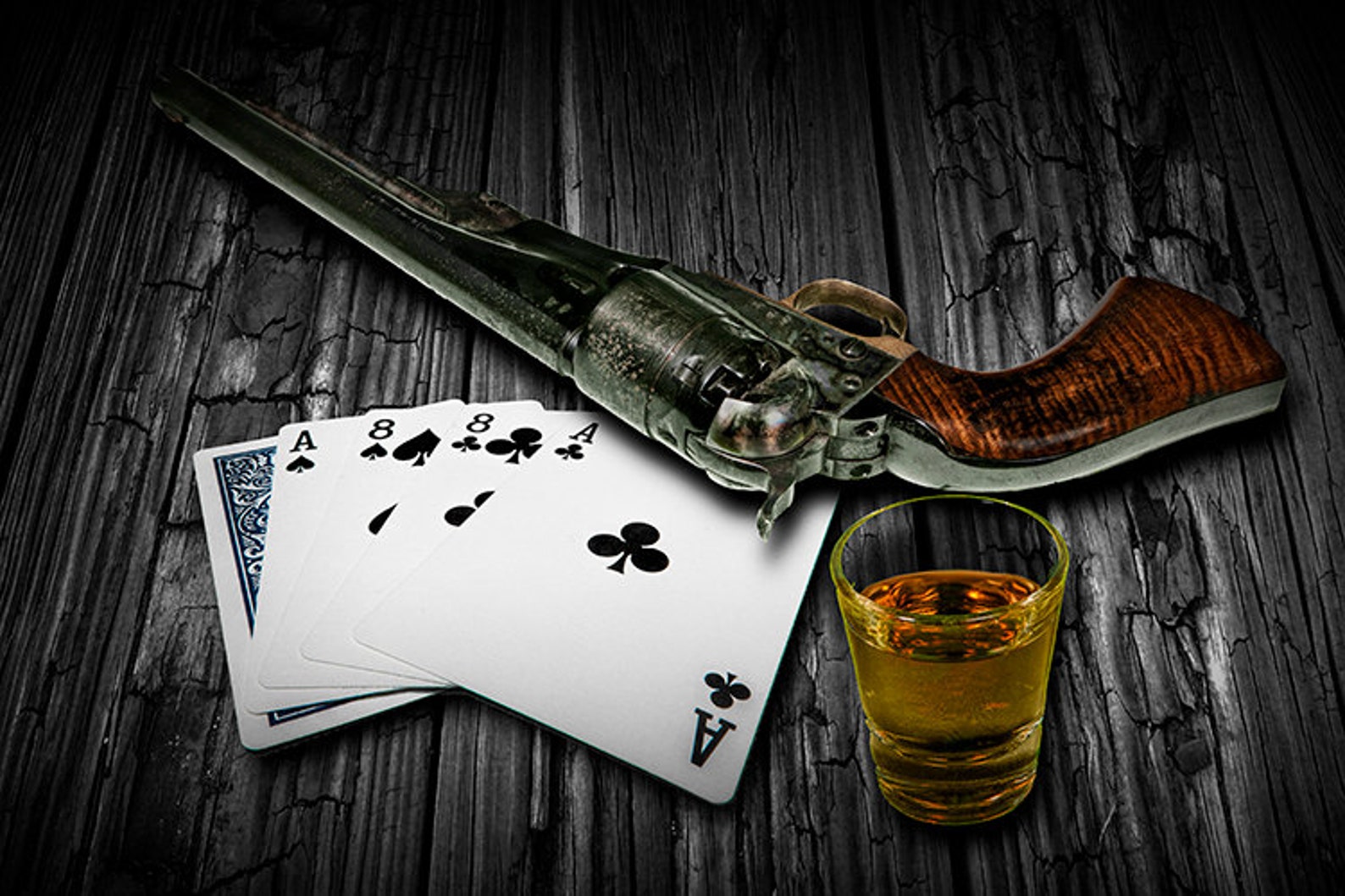 Aces and Eights Dead Man's Hand Poker Cards Percussion - Etsy