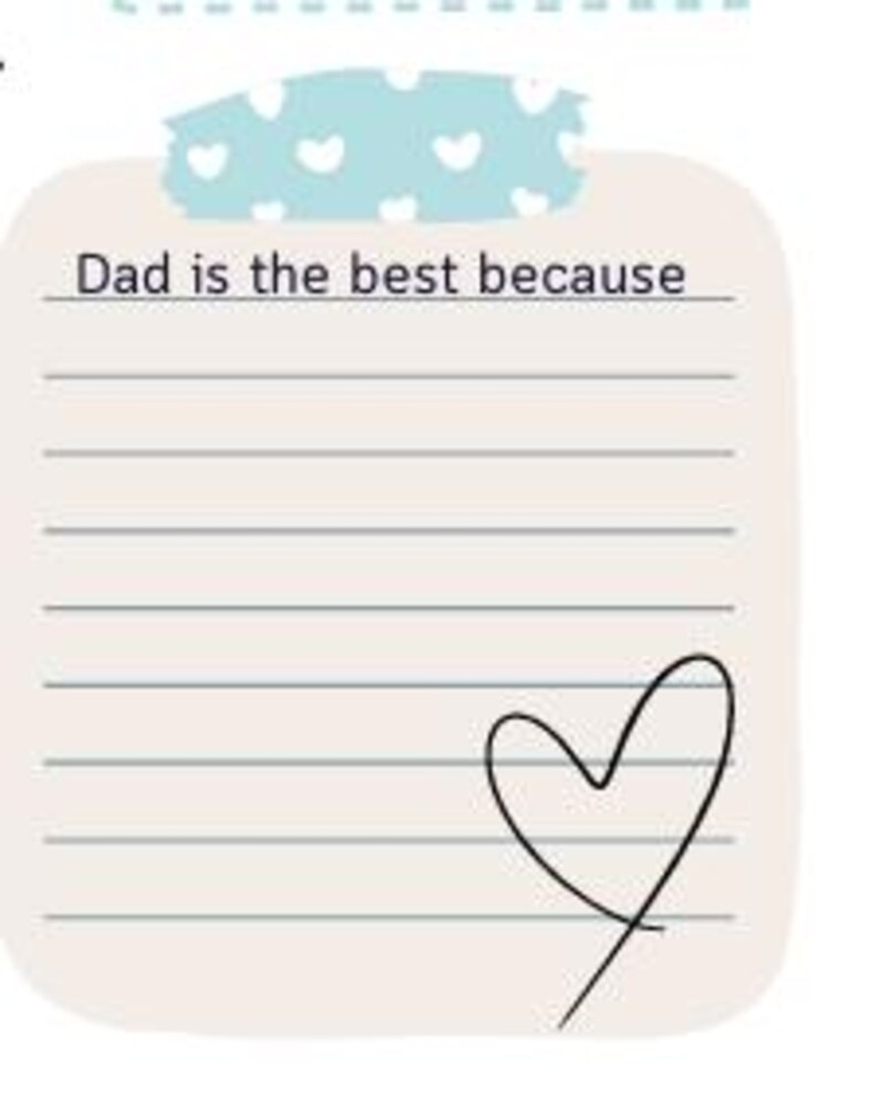 Why I Love My Dad Printable – Father's Day Activity Page for Kids ...