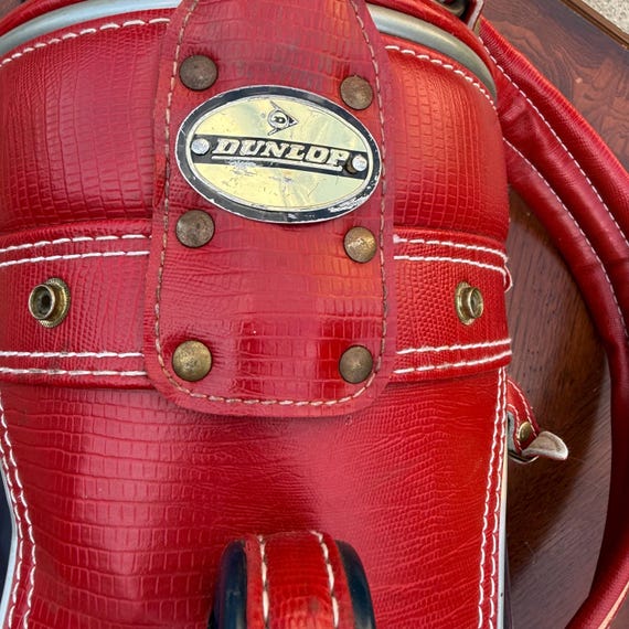Vintage Dunlop 3-way Golf Bag 16 Golf Club Red White … - Gem