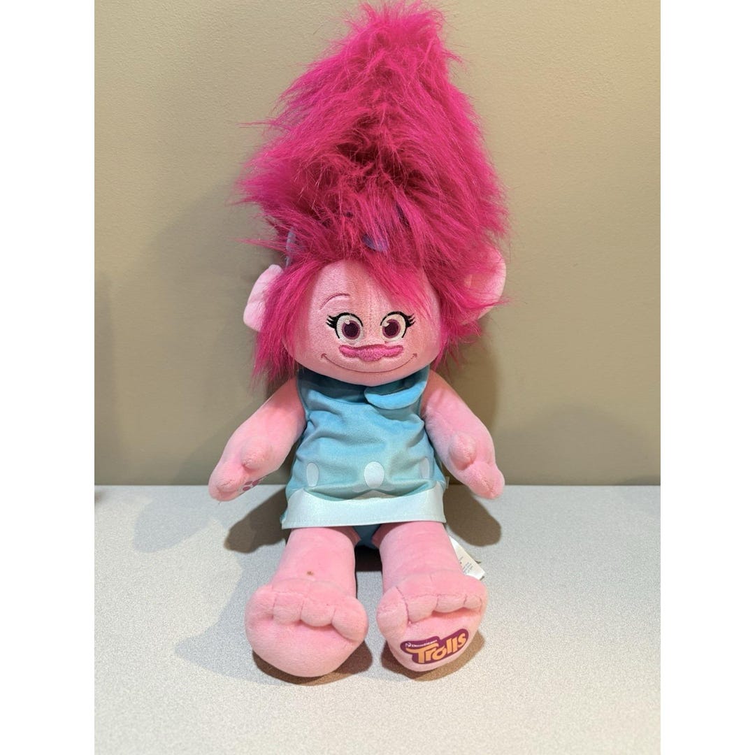 Build A Bear Trolls Pink Princess Poppy Stuffed Animal Plush 21 ...